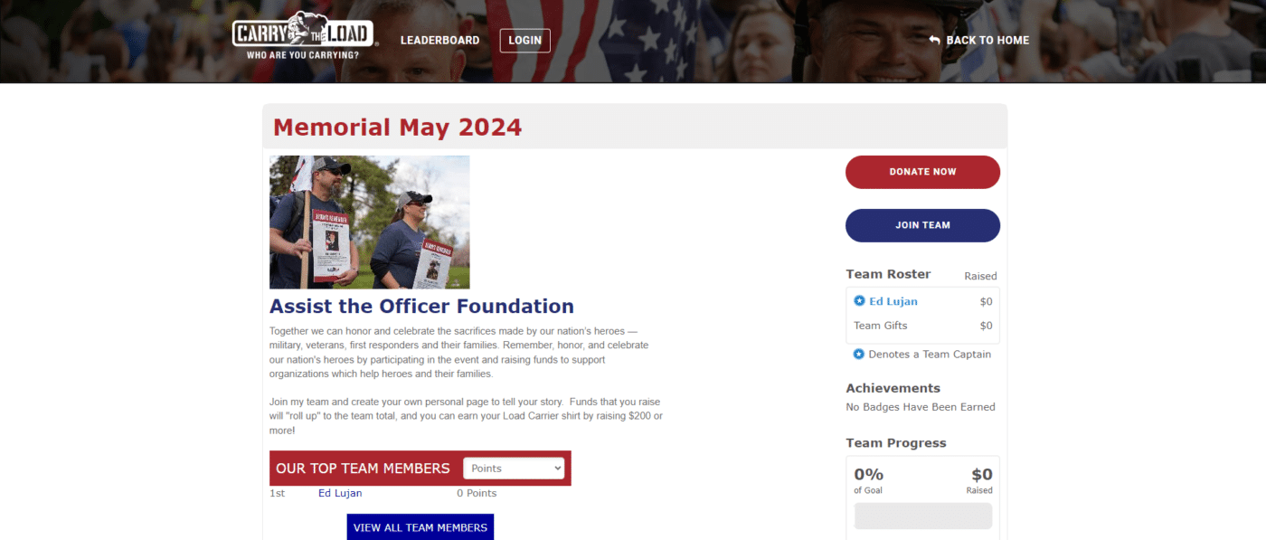 Carry The Load | DPAS Assist the Officer Foundation